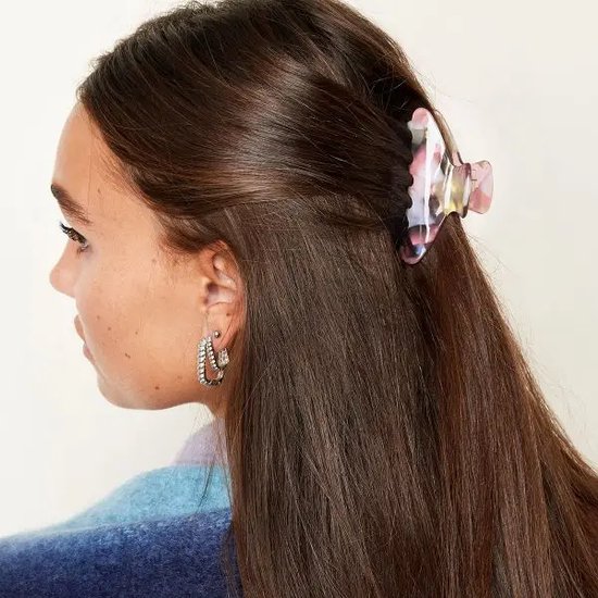 Haarklem rond pastel - dames - haarclip - roze | bol.com