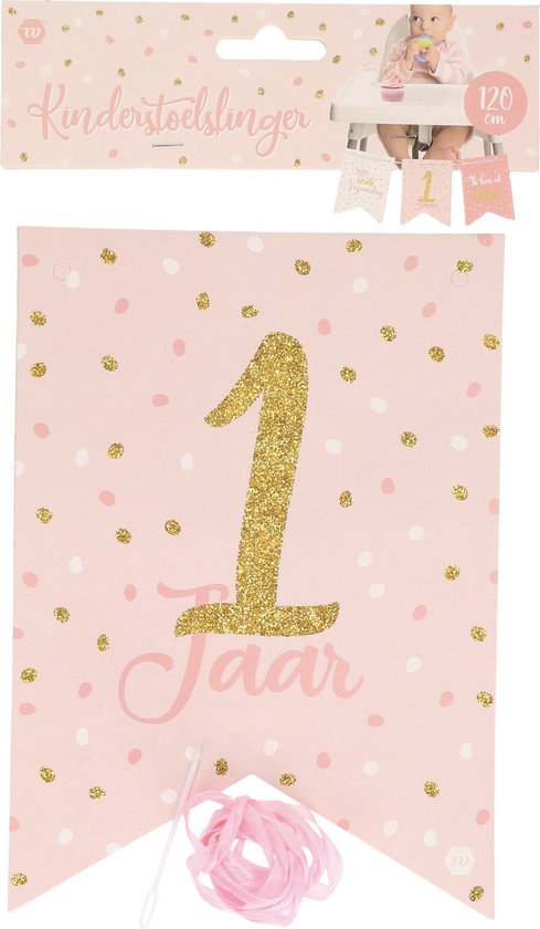 Kinderstoelslinger - 3 vlaggen - 120cm - 1 jaar - eerste verjaardag ...