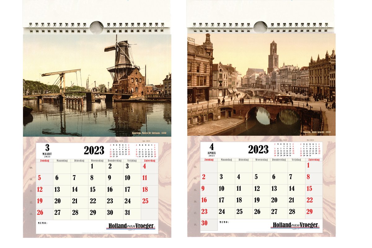 Holland van Early Calendar 2023 - Vintage Old Photos of Dutch Cities ...