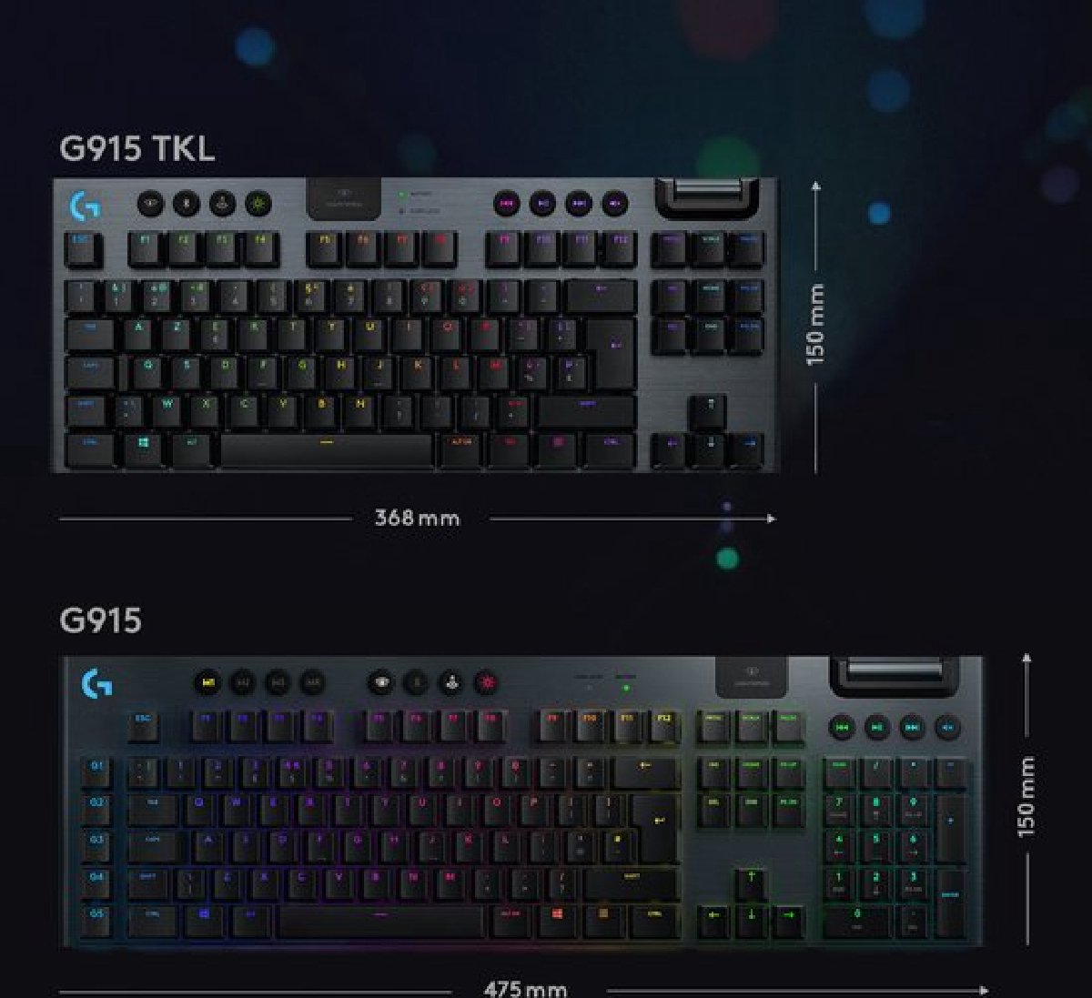Logitech G G915 TKL Tenkeyless LIGHTSPEED sans fil rvb mécanique ...