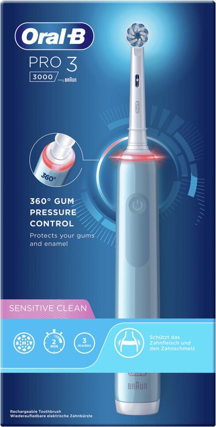 Oral-B Pro 3 3000 SENSITIVE CLEAN - blauw - elektrische tandenborstel ...