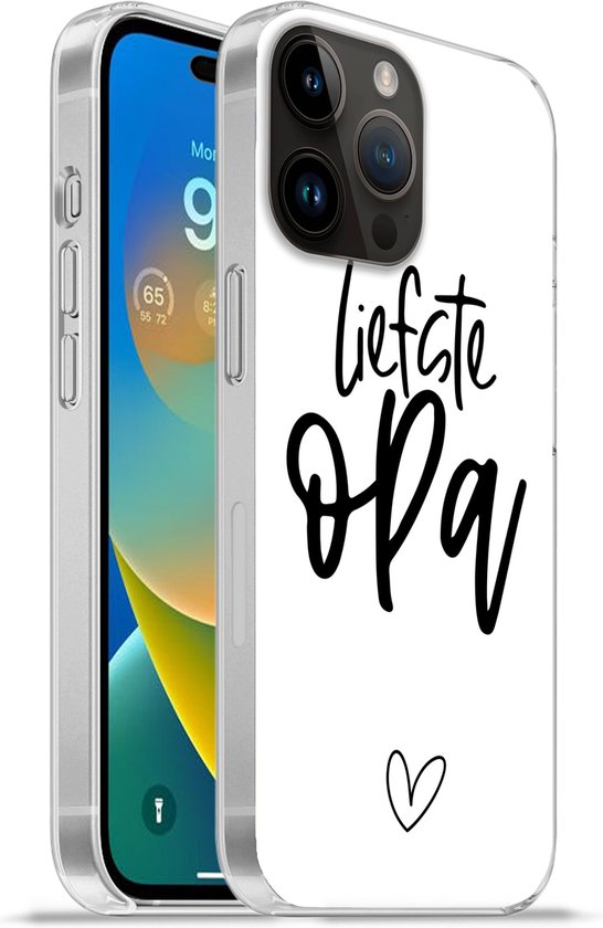 Telefoonhoesje Geschikt voor Apple Iphone 14 Pro Max hoesje - Spreuken - Liefste opa -... | bol