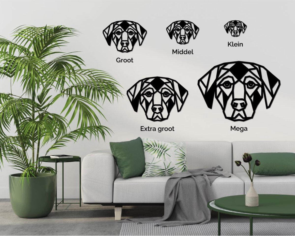Houten Dierenkop • Houten Hond • Dierenkop Hond • Middel • Populier ...