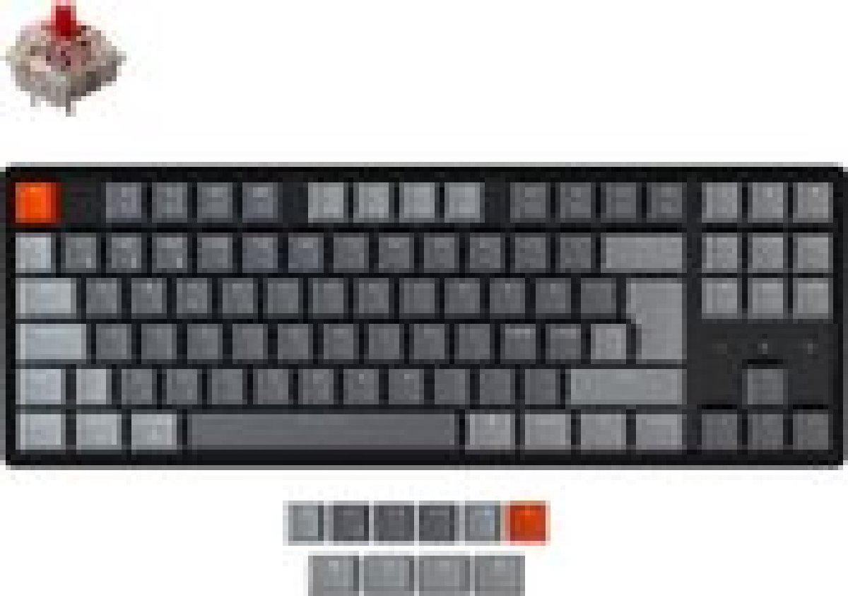 Clavier Keychron K8 USB + Bluetooth QWERTY Scandinave Zwart, Grijs ...