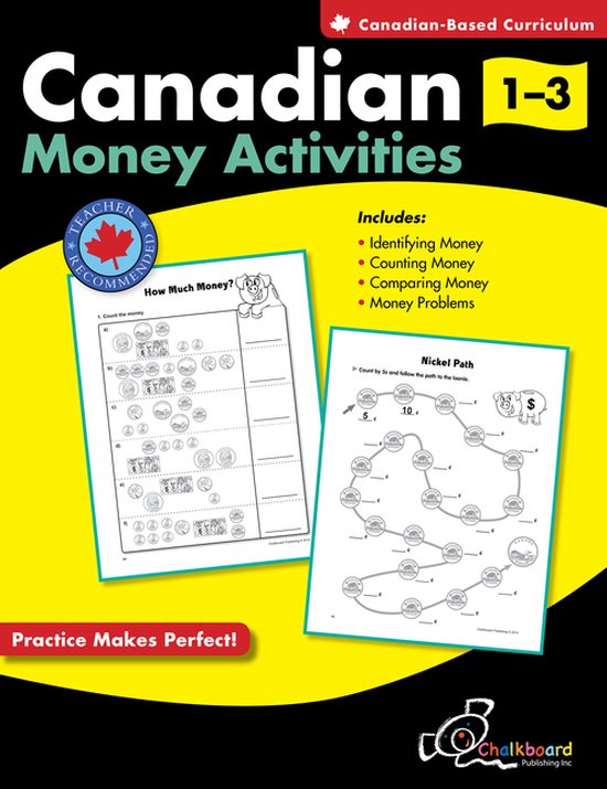 Money Activities- Canadian Money Activities Grades 1-3, Demetra ...
