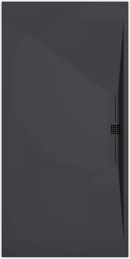 Sanifun douchebak Stone Side Anthraciet Smooth 1000 x 900 P | bol.com