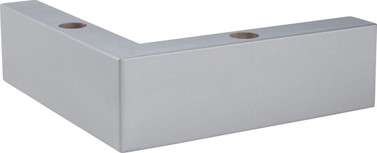 Meubelpoot M8 Hout hoek zilver 6cm 4 stuks | Meubelpootjes | Poten ...