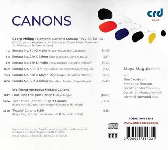 Maya Magub - Telemann & Mozart: Canons (CD), Maya Magub | Muziek | bol