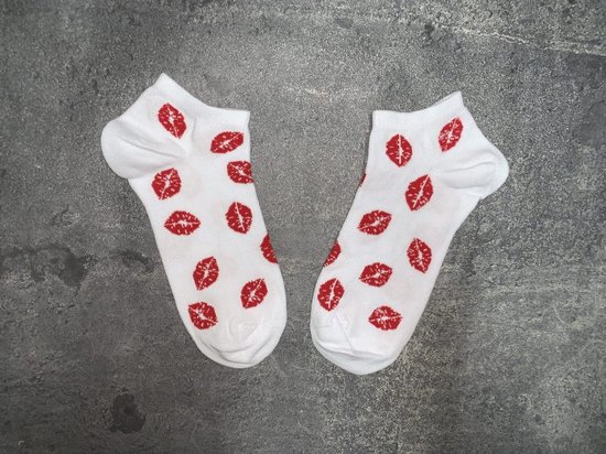 Sockston Socks - Kissing Lips Ankle Low Cut Socks - zomer sokken ...