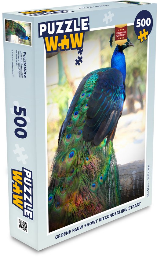 Puzzel Dieren - Pauw - Veren - Legpuzzel - Puzzel 500 stukjes | bol.com