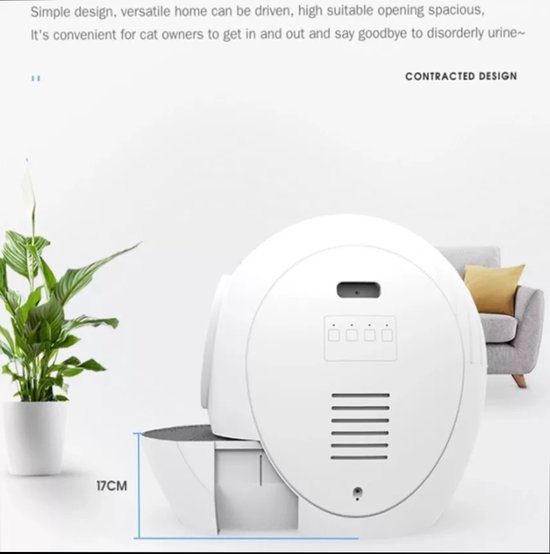 : Elspet wifi app Zelfreinigende kattenbak ultraviolet licht beweging ...