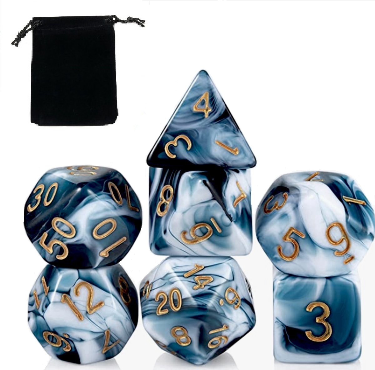 D&D dice set - DnD dobbelstenen set Donker groen/Blauw - Dungeons and ...