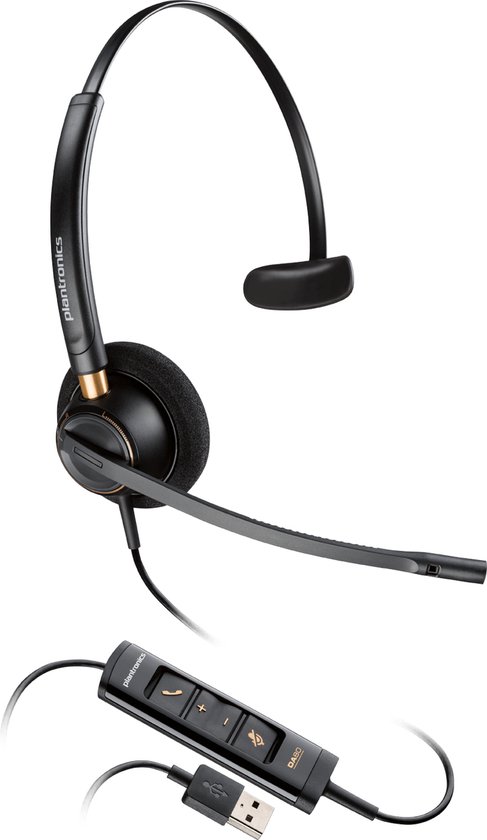 Plantronics EncorePro HW545 USB 3-in-1 PC Headset | bol