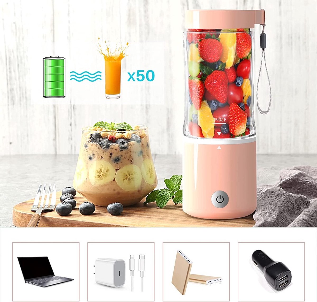 Blend & Go - Portable Blender - Draadloze Blender - Smoothie Blender ...
