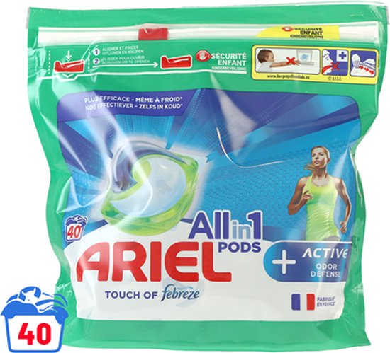 Ariel Pods All in 1 +Active Odor Defense Touch Of Febreze 80 stuks 2 ...