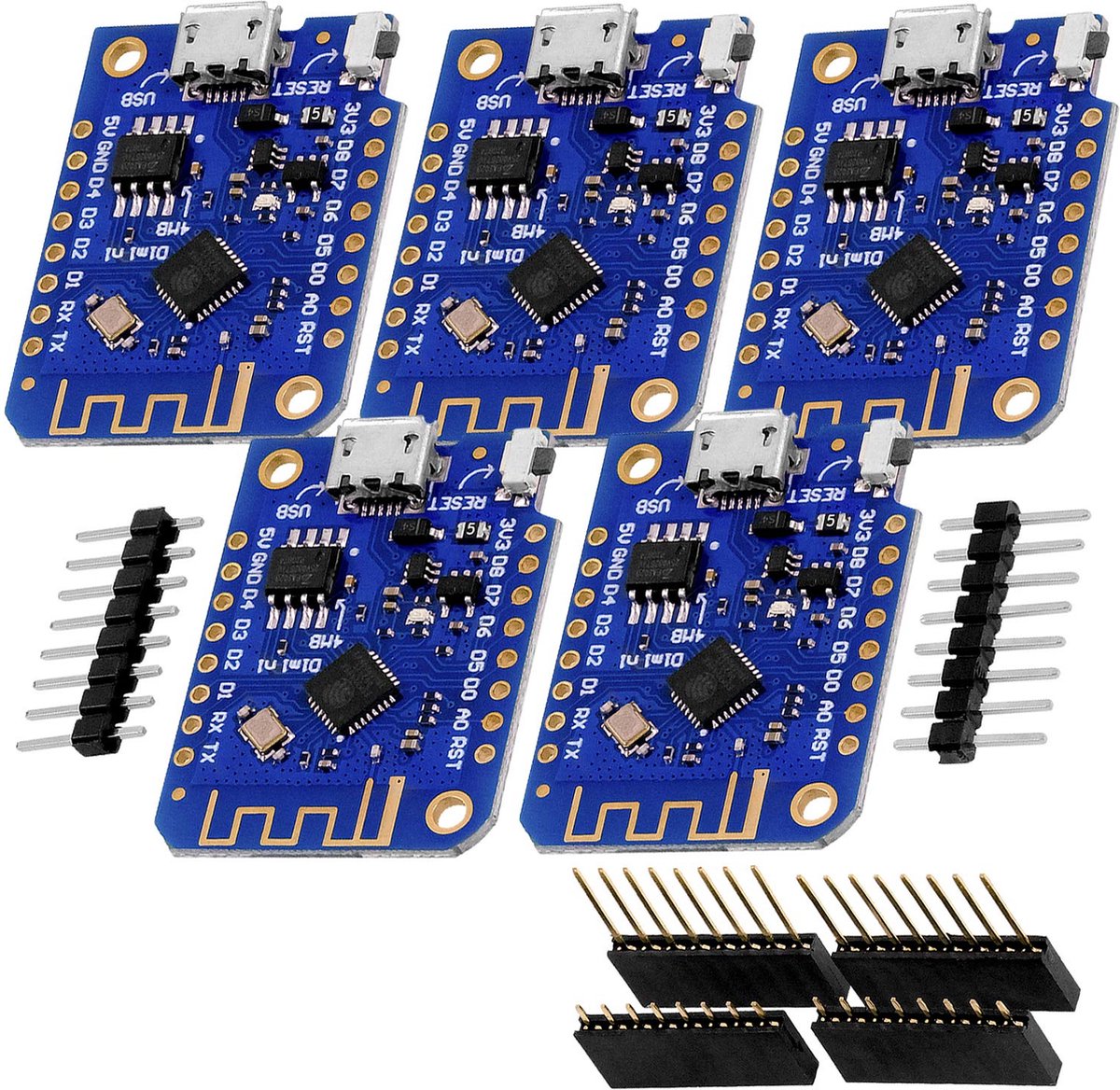 AZDelivery 5 x D1 Mini V3 compatibel met Arduino inclusief E-Book ...