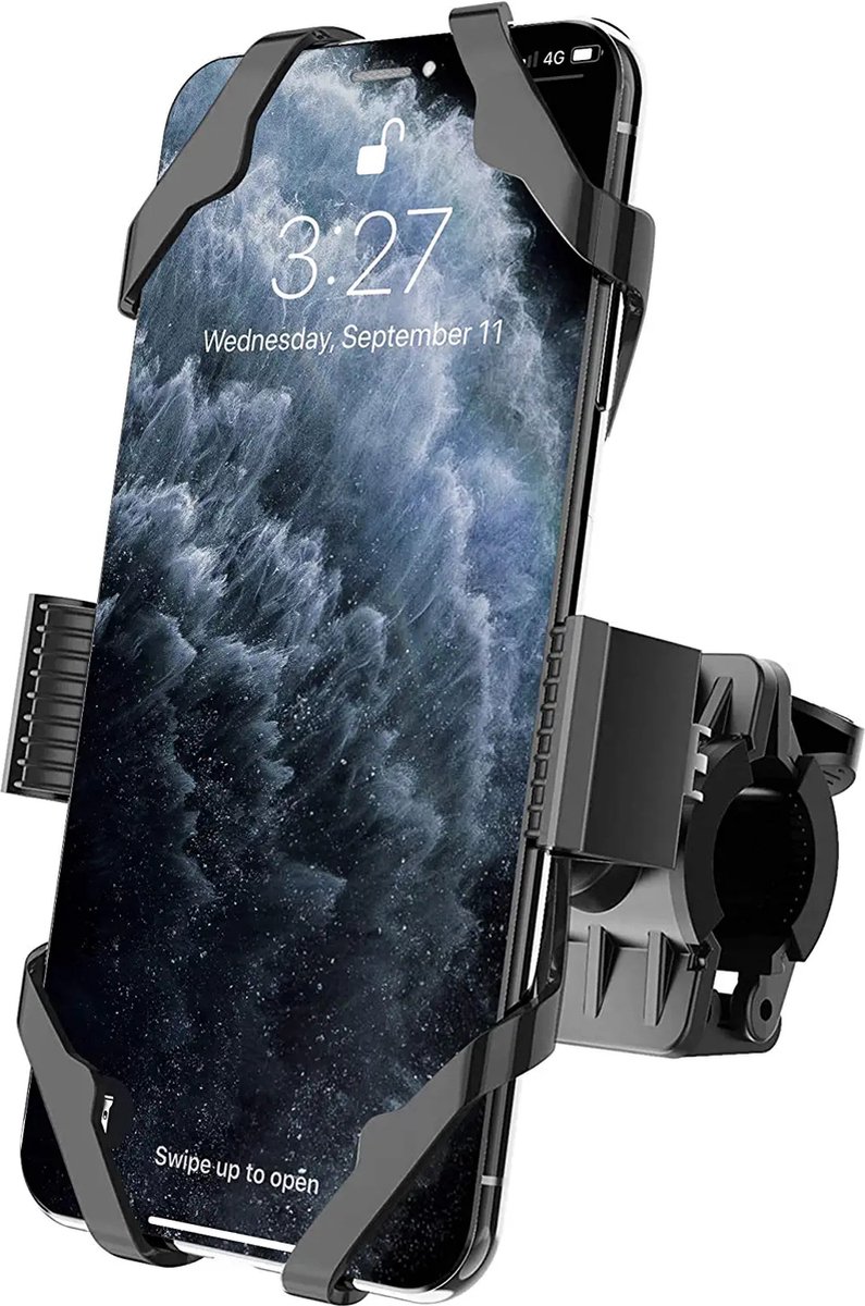 Telefoonhouder Fiets Scooter en Motor- 360 graden Rotatie - Gsm houder ...