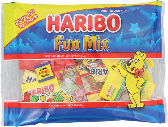 Haribo - Fun mix - 350 gr - 21 mini zakjes - Uitdeel snoep ...