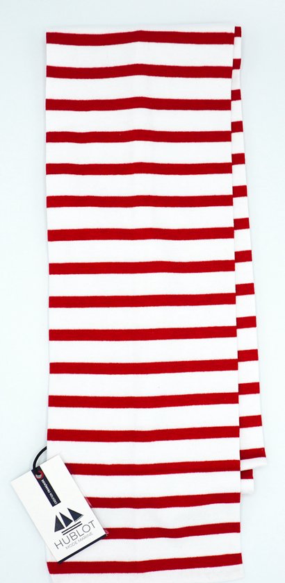 Sjaal - streep sjaal - wit/rood - 150 cm - Hublot - Watersport - Kado ...