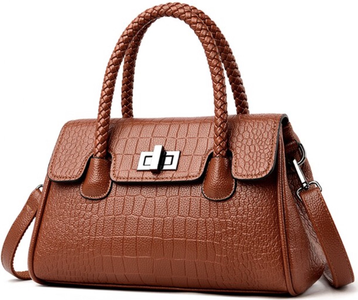 N3 Collecties Echt lederen handtas grote capaciteit dames crossbody ...