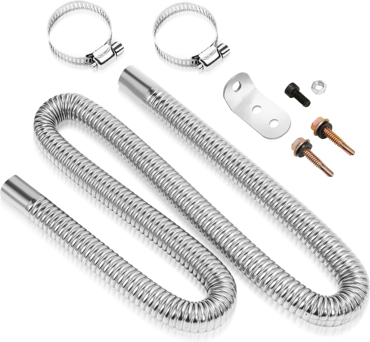 200cm Standkachel Pijp uitlaatpijp 25mm klemmen rvs set Diesel ...