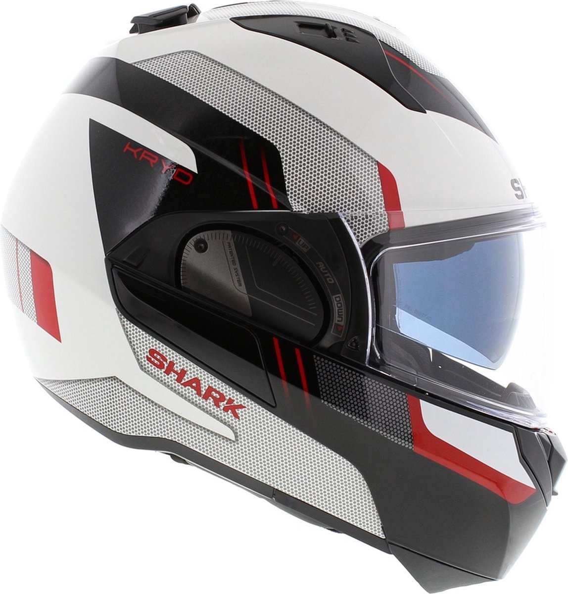 Shark Evo ES Kryd Wit Zwart Rood WKR Systeemhelm - Maat S - Helm | bol.com