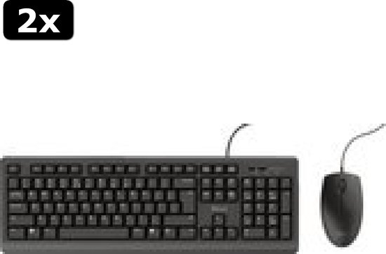 2x Trust Primo - Toetsenbord en Muis - QWERTY - Zwart | bol.com