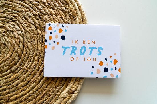 Wenskaart A6 | Ik ben trots op jou | Met envelop | het gele citroentje | bol.com