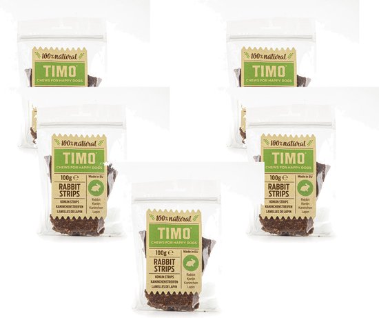 Timo Strips 100 g - Hondensnacks - 5 x Konijn | bol