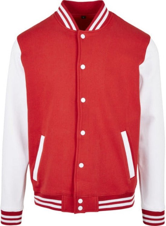 Baseball Jacket (Rood / Wit) - L | bol.com