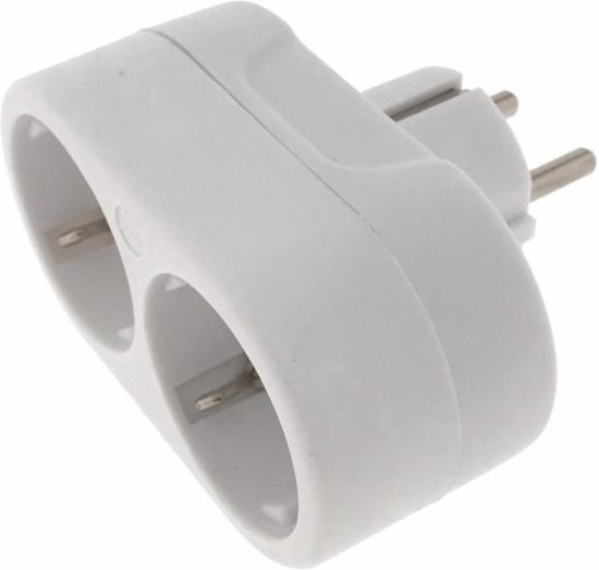 Benson stopcontact splitter duo wit - 4x stuks | bol.com