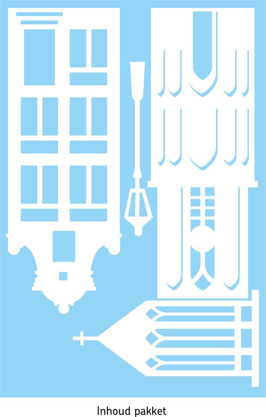 Inepien | herbruikbare raamsticker | Domtoren | wit | bol