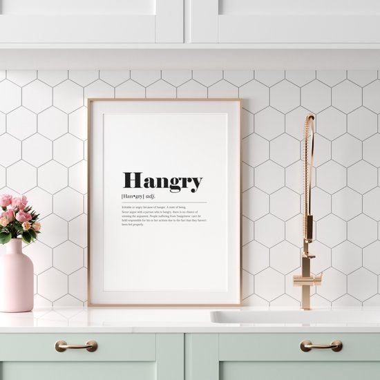 Hangry - Poster - A5 - 14.8 x 21 cm | bol.com