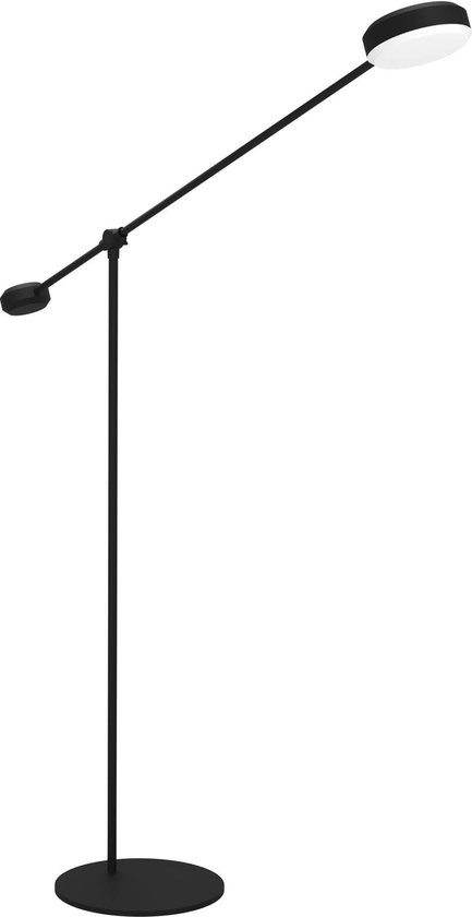 EGLO Clavellina Vloerlamp - LED - 160,5 cm - Zwart/Wit - Dimbaar | bol