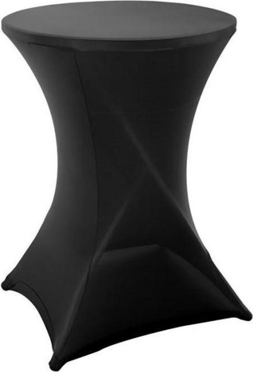 2x Statafelhoes zwart - Statafelrok Zwart - Tafelrok - Zwart - 80 x 110 -... | bol.com