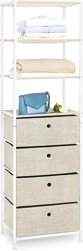 CGPN Commode met 4 lades, 3 niveaus, verticaal, meubelorganizer, smalle ...