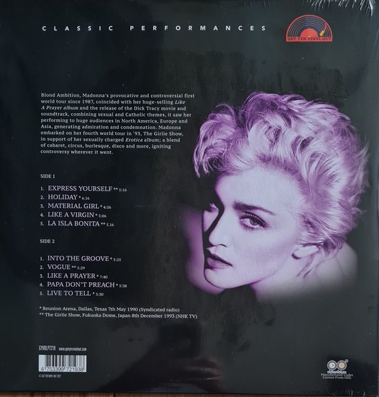 Greatest Hits... Live, Madonna | LP (album) | Muziek | bol