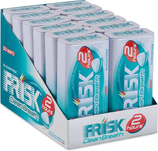 Frisk Clean Breath Intense Mint 2H 50pcs 12 tins | bol