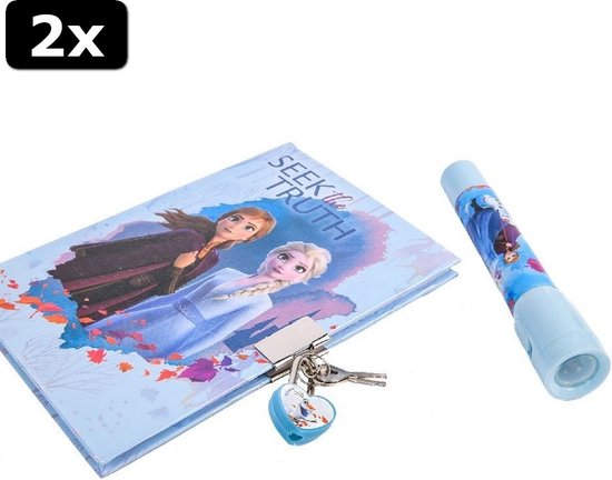 2x Disney Frozen 2 Geheim Dagboek met UV-Pen + Slotje | bol