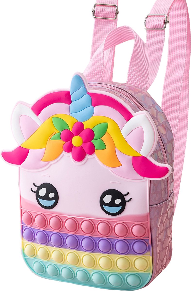 RAINBOW UNICORN POP IT BACKPACK // Trend 2022 - fidget toys - pop it ...