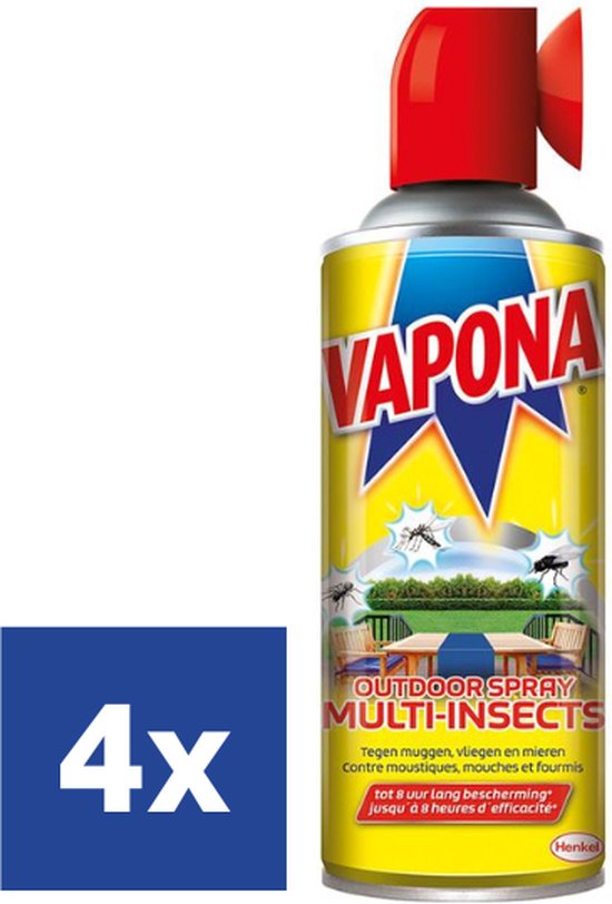 Vapona - Outdoor Spray - Multi Insects - 4 x 400 ML ...