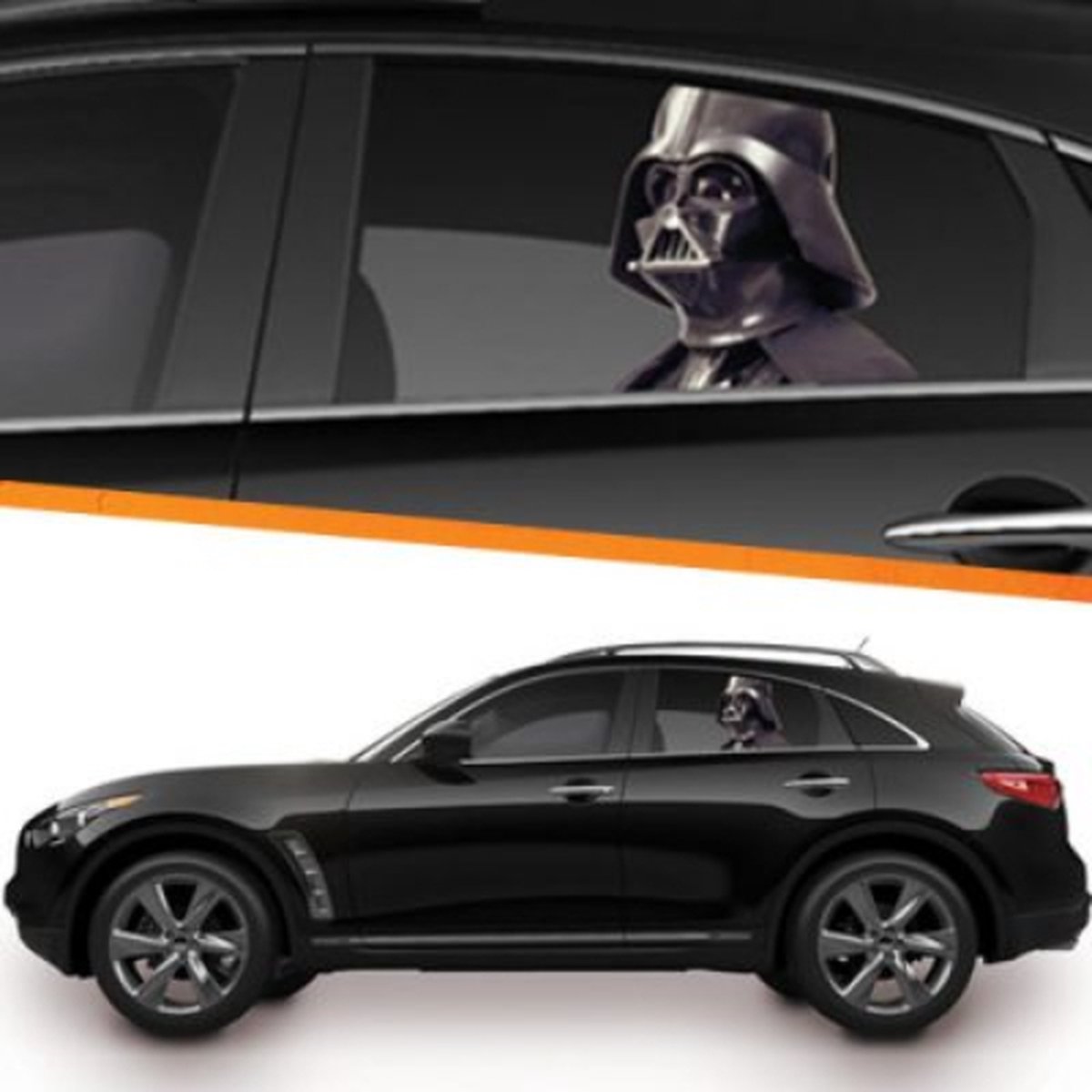 Funwraps - Star Wars - Window Wrap Passenger Series Car Decal - Darth ...