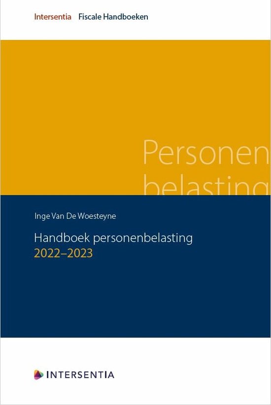 Handboek personenbelasting 2022-2023, Inge van de Woesteyne ...