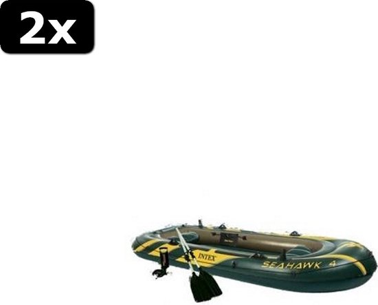 2x Intex 68351NP Seahawk 4-Persoons Boot Set | bol.com