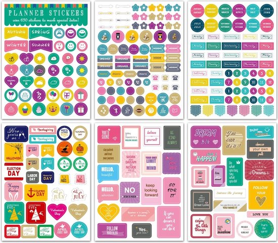 650+ - Bullet journal - Stickers - Planner - Agenda - Accessoires ...