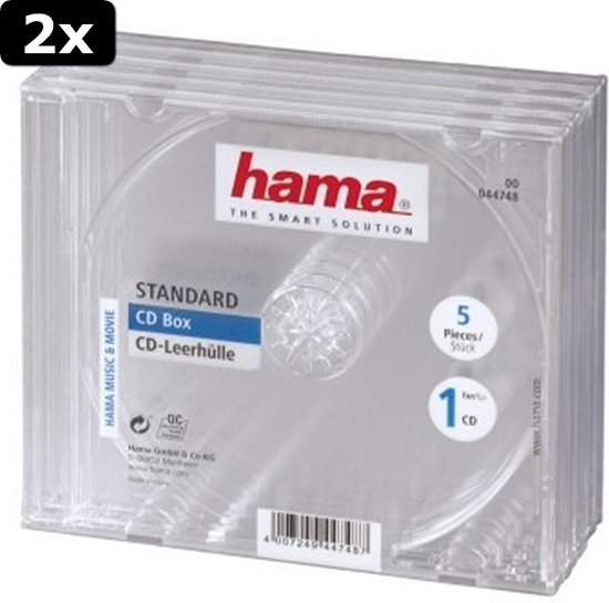 2x Hama CD Box Transparant 5Pak | bol.com