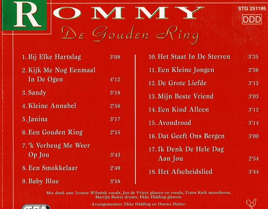Rommy - De Gouden Ring (10Jaar Rommy), Rommy | Muziek | bol