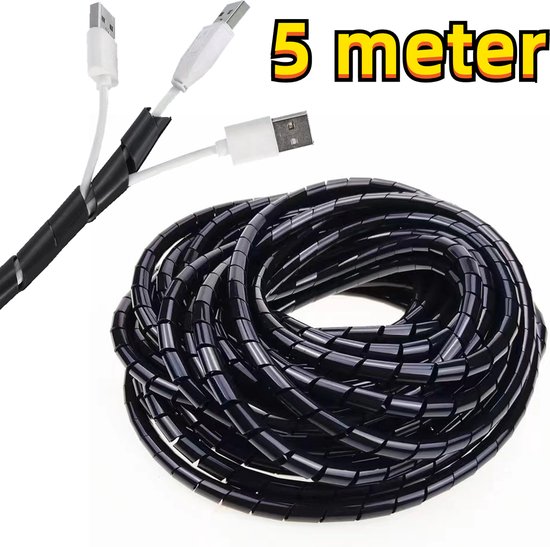 Spiraalband 5 meter - Flexibele Spiraal Kabelslang - Cable eater ...