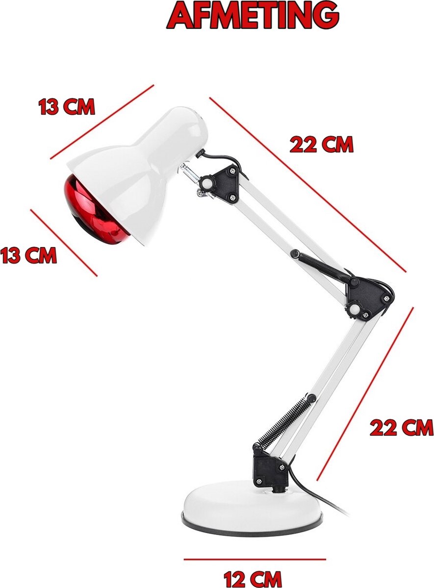 Quali® Infrarood Lamp - Infrarood Verwarming - Fysiotherapie Licht ...