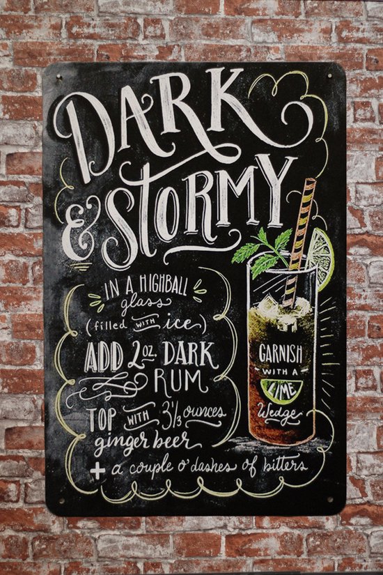 Plaque Murale Dark Stormy Vintage Retro Mancave Décoration